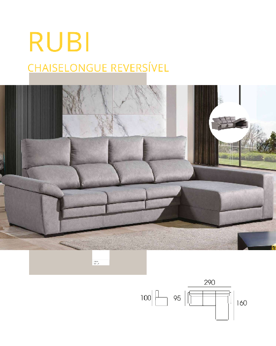 RUBI Chaislongue :: Studio Sofá Interior Design